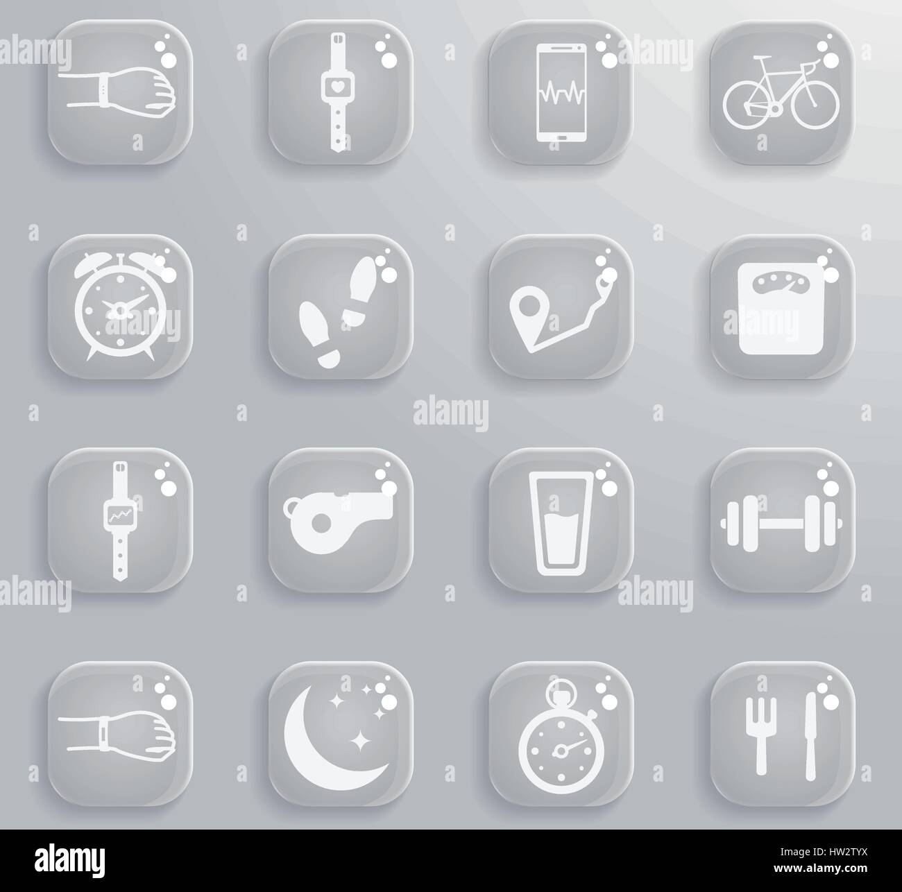 Jogging and workout simply symbols for web icons Stock Vector Image ...