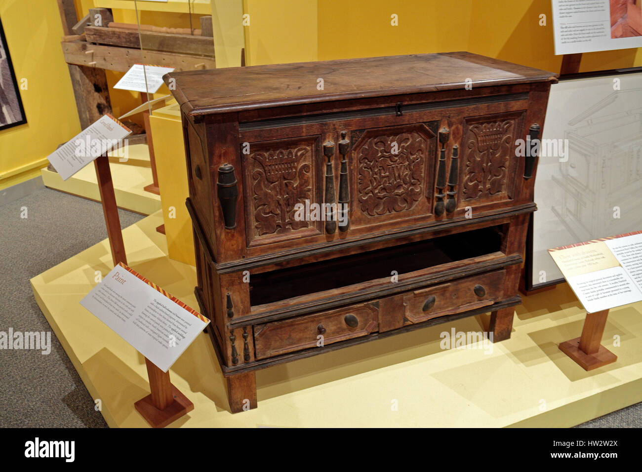 A red oak chest of drawers from Hartford County in the Flynt Center of ...