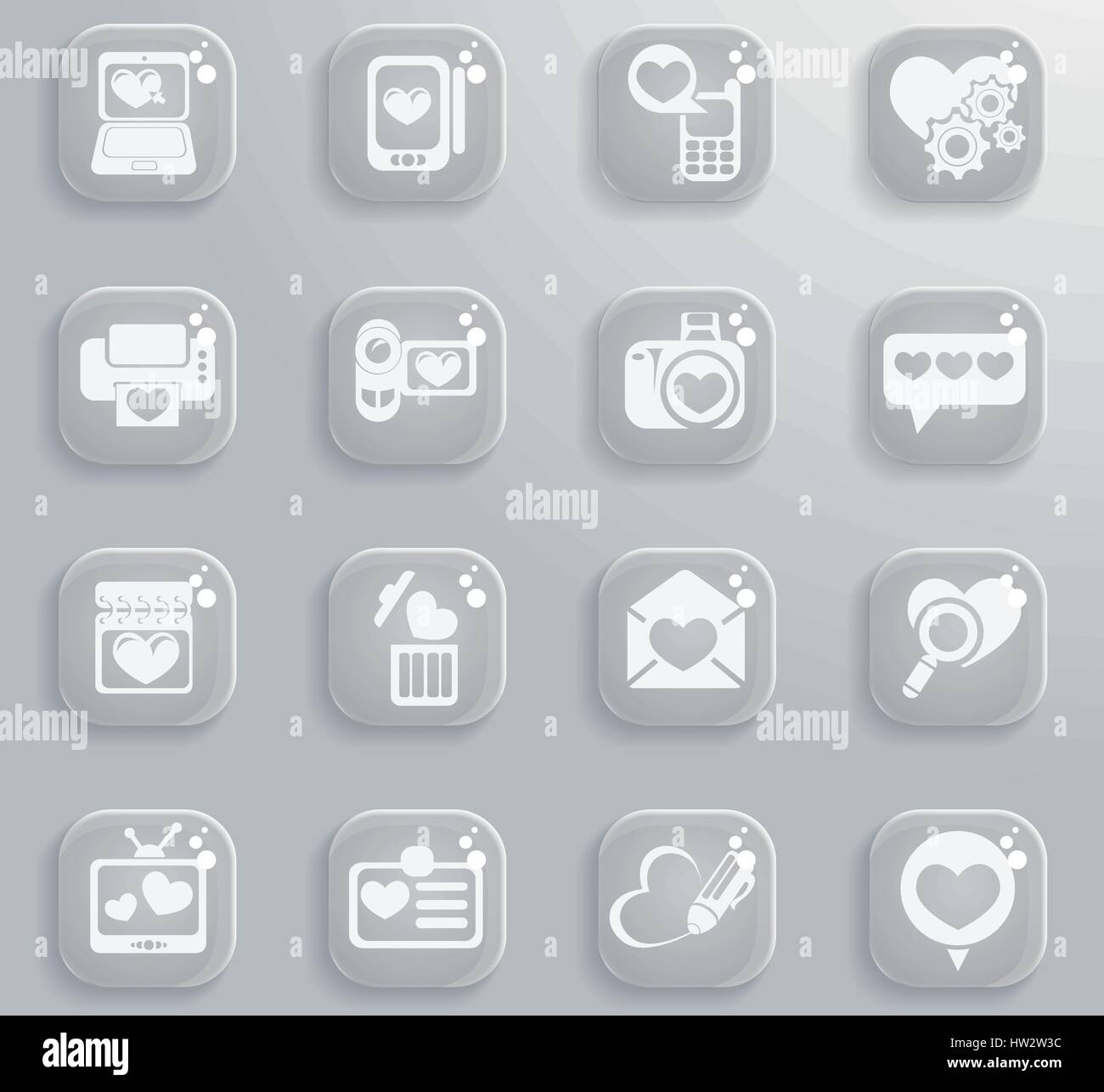 Love messages simply symbols for web and user interface Stock Vector ...
