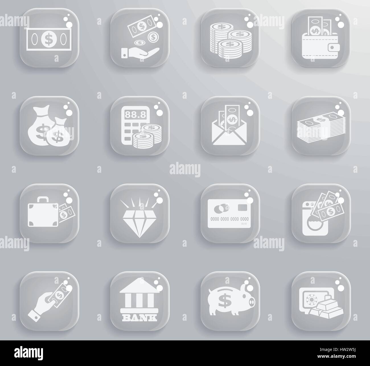 hand and money web icons for user interface design Stock Vector Image ...