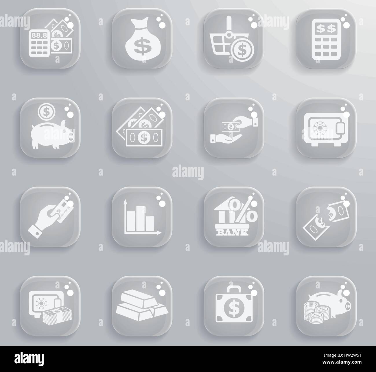 hand and money web icons for user interface design Stock Vector Image ...