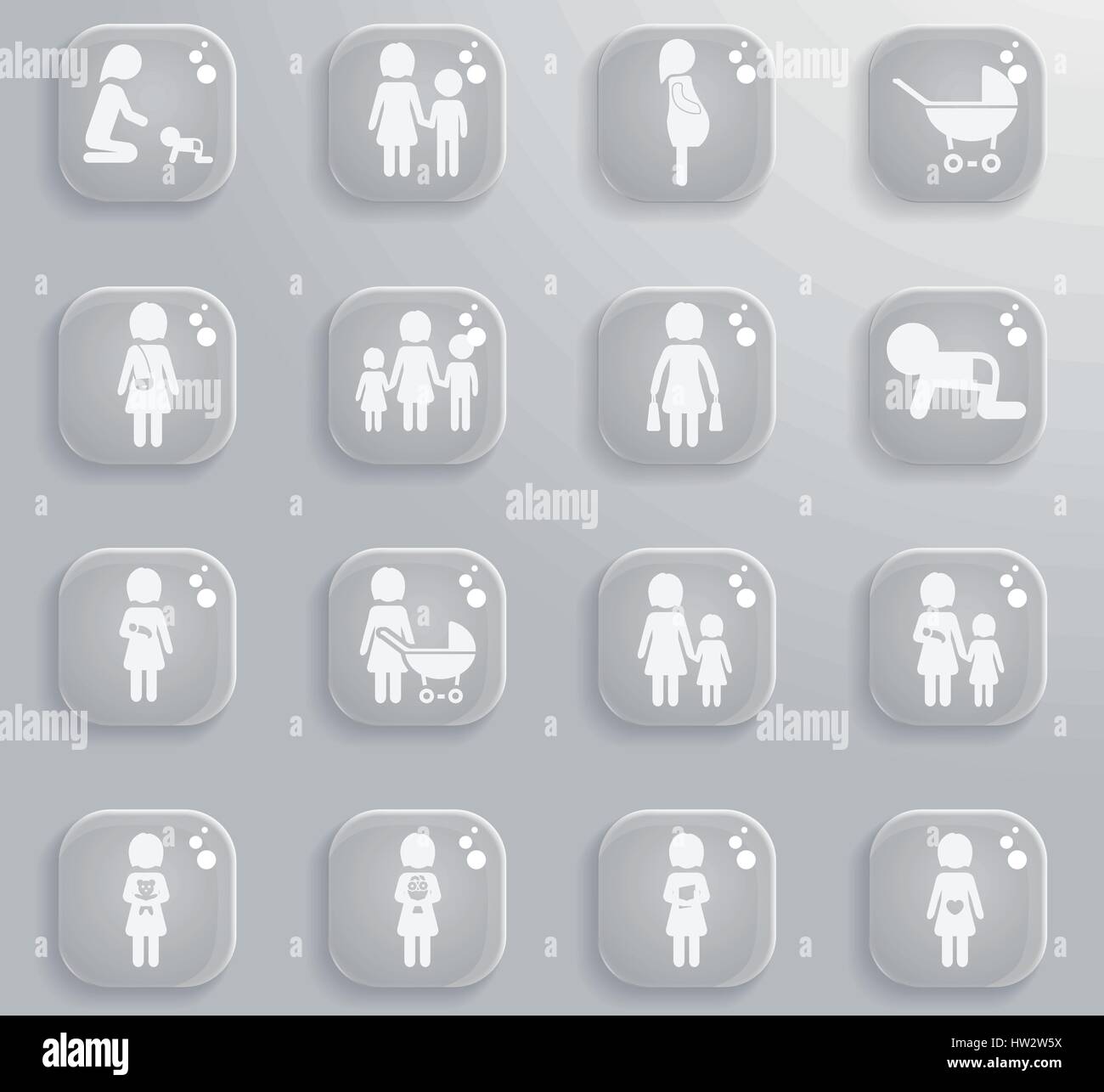 People and family simply symbols for web icons Stock Vector Image & Art ...