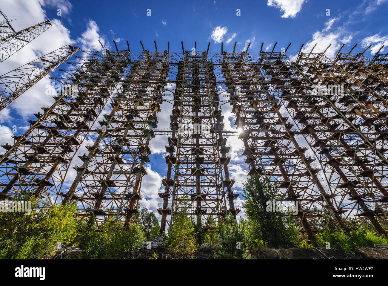 Old Soviet radar system called Duga near Cherobyl town in Chernobyl ...