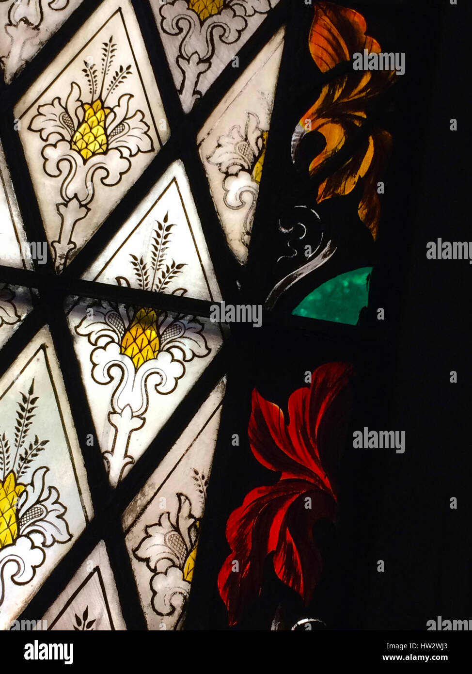 Diamond pattern stained glass window hi-res stock photography and ...