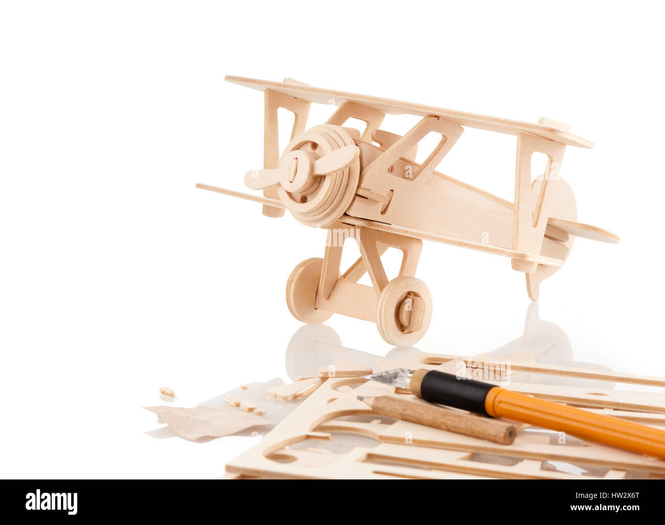Balsa wood model airplane kits, Hobby and leisure concept Stock Photo ...