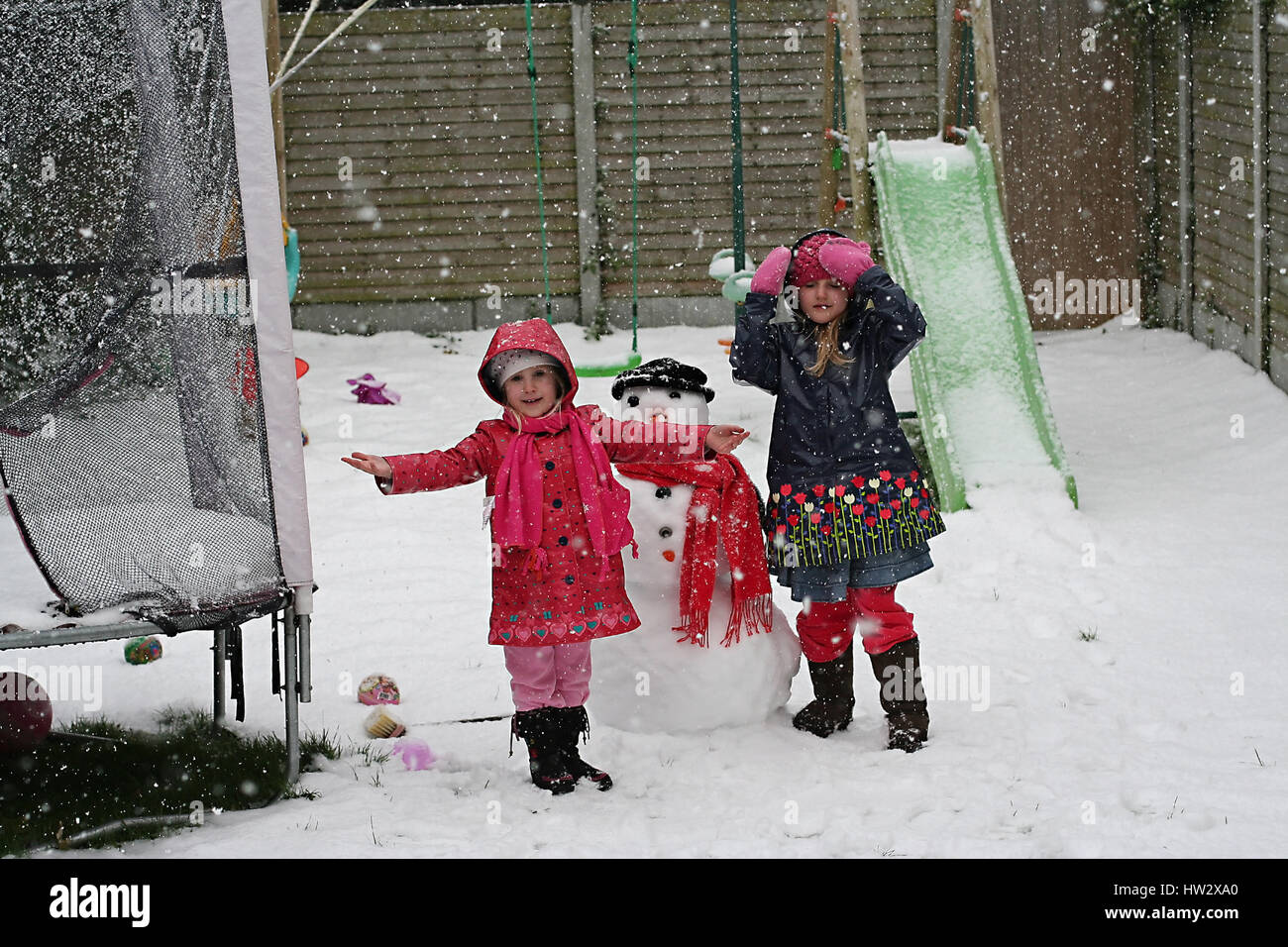 Children playing in the snow, Dublin, Ireland Stock Photo - Alamy