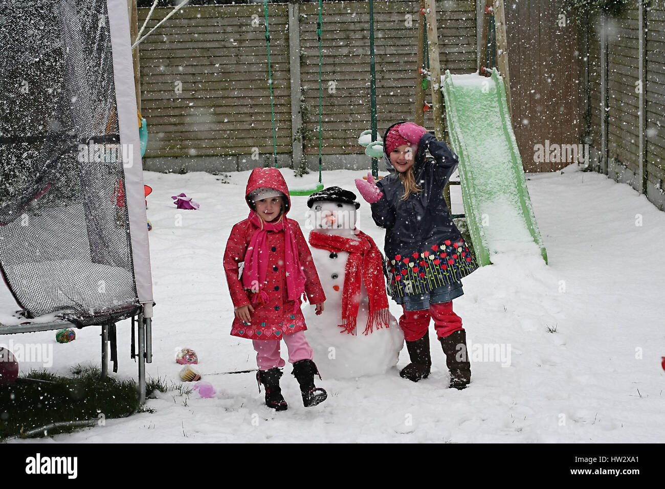 Children playing in the snow, Dublin, Ireland Stock Photo - Alamy