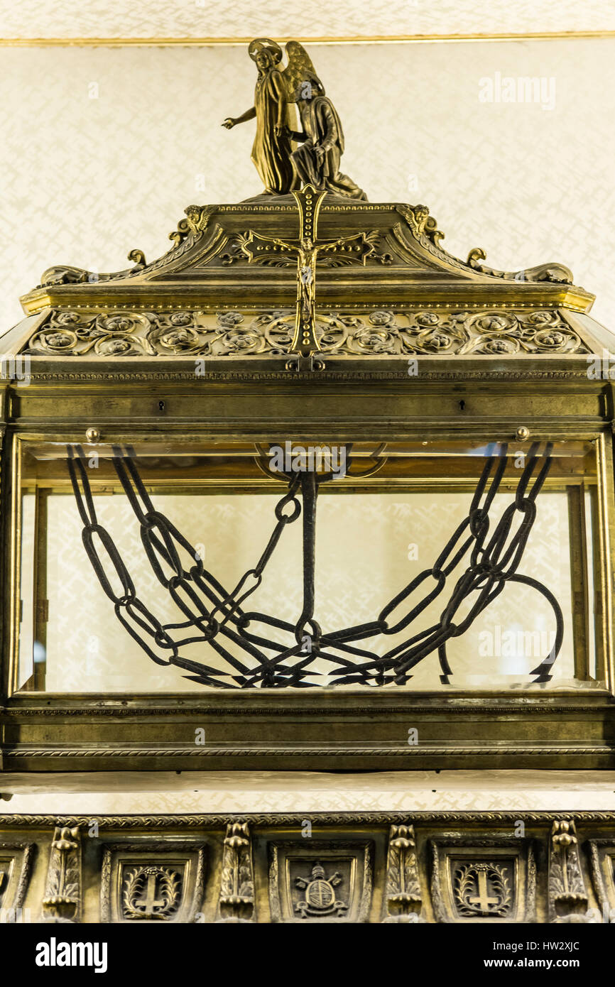 St Peters Chains in The Church San Pietro in Vincoli in Rome, Italy ...