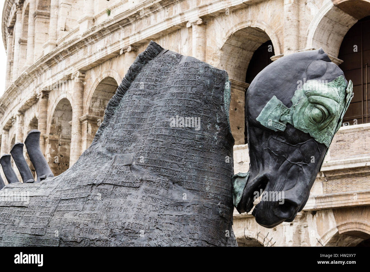 Equine statue of the mexican artist Gustavo Aceves in front of the ...
