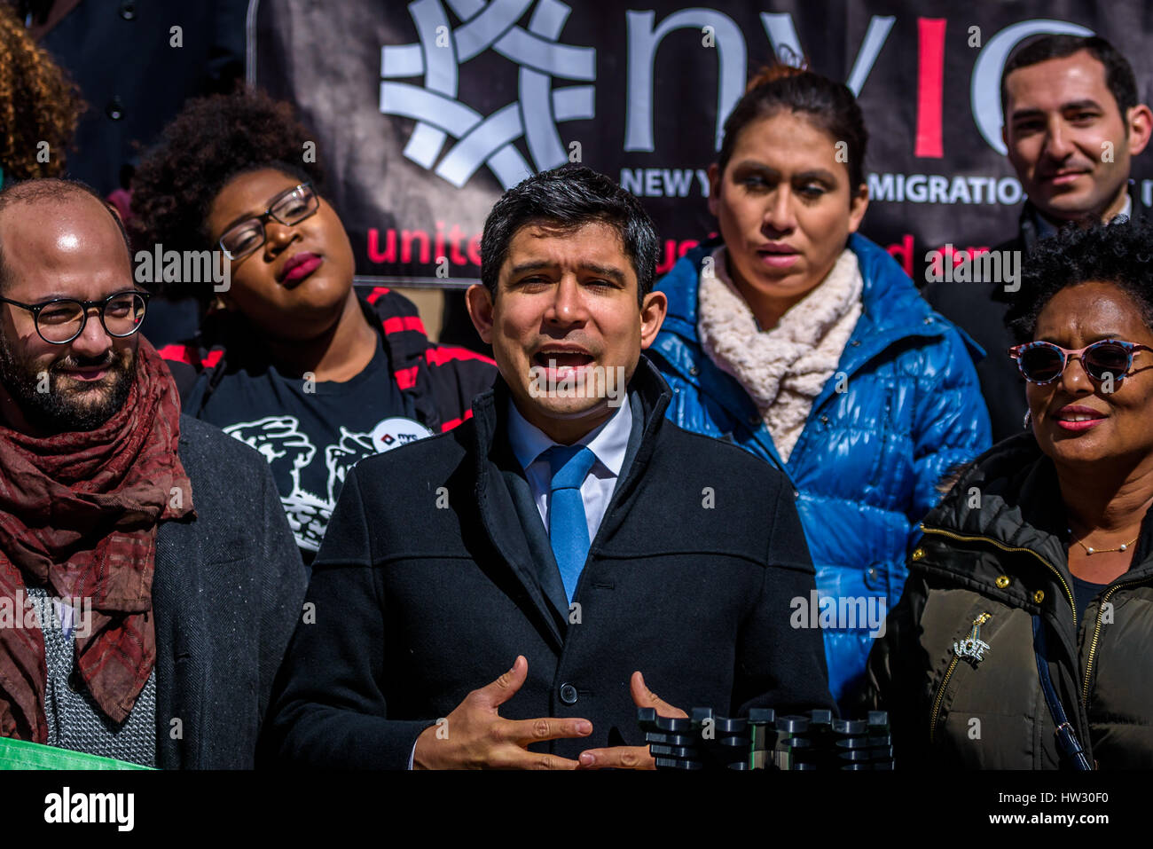 New York, United States. 16th Mar, 2017. Council Member and Immigration ...