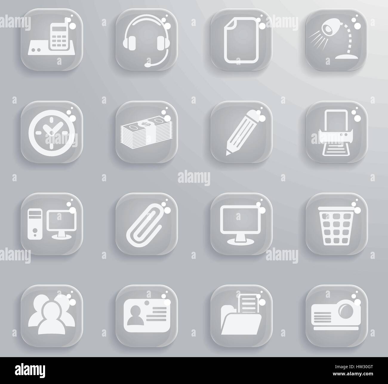 office web icons for user interface design Stock Vector Image & Art - Alamy