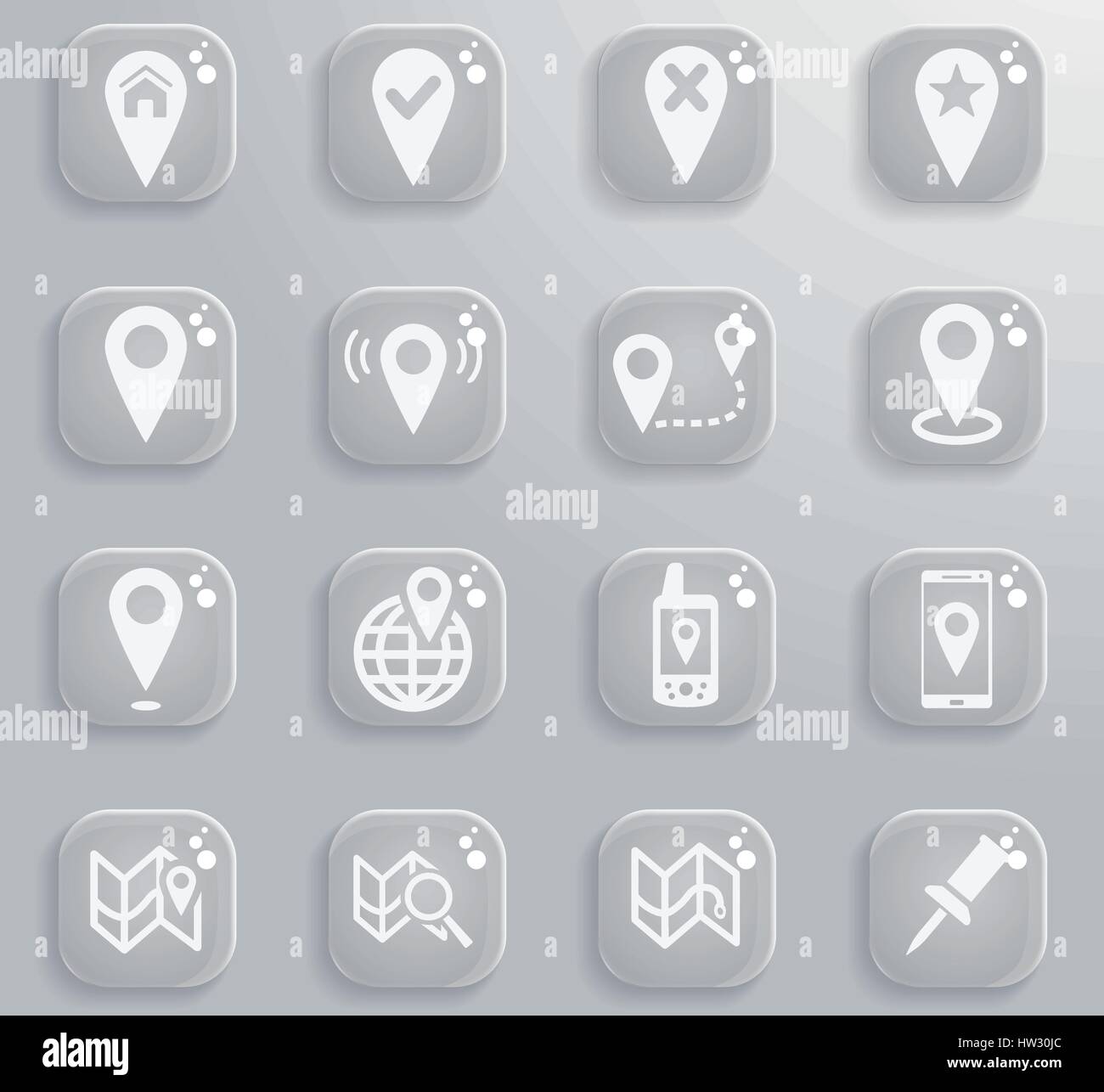 Pointer and maps simply vector icon set Stock Vector Image & Art - Alamy