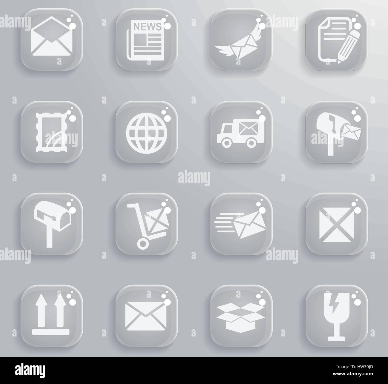 post service web icons for user interface design Stock Vector Image ...