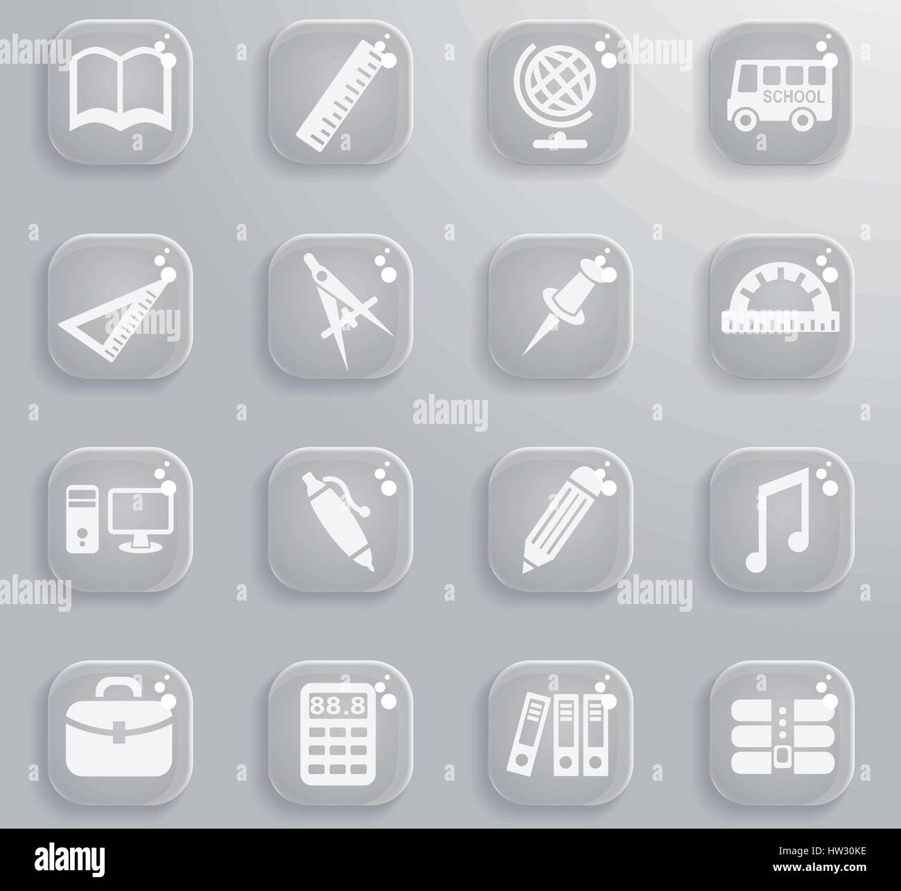 school web icons for user interface design Stock Vector Image & Art - Alamy