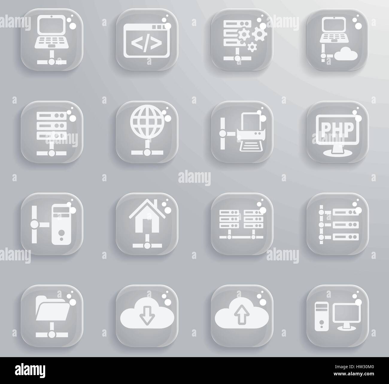 server web icons for user interface design Stock Vector Image & Art - Alamy