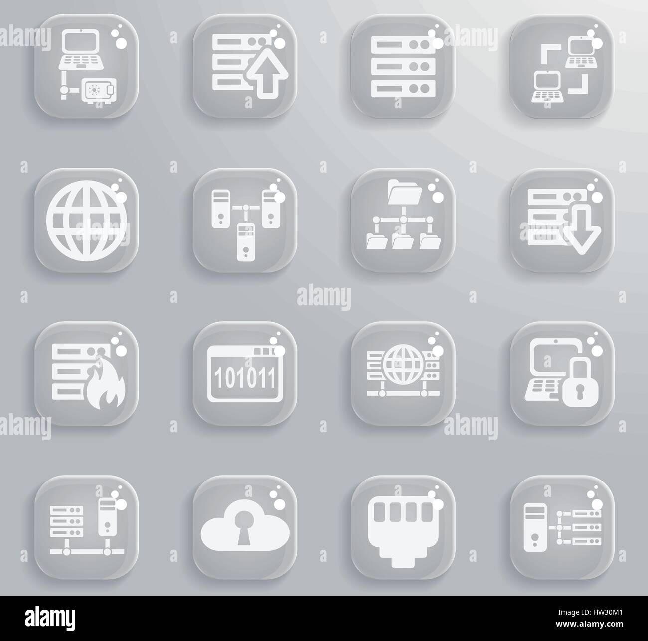 server web icons for user interface design Stock Vector Image & Art - Alamy