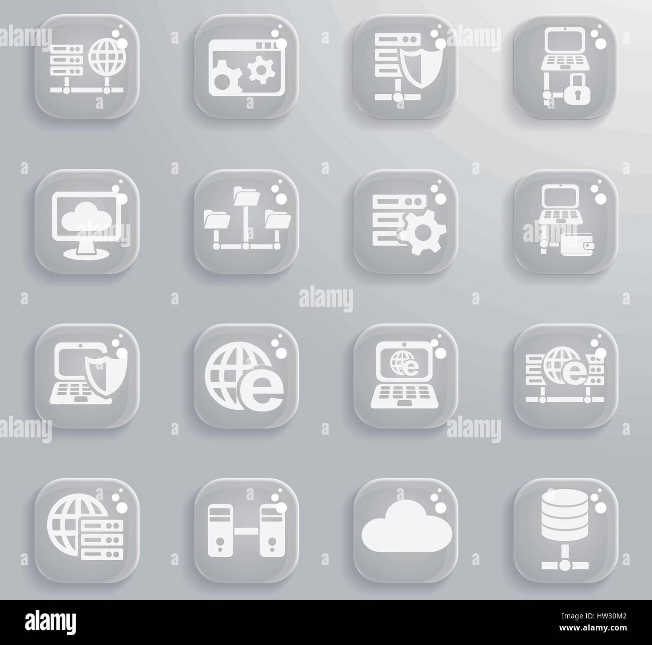 server web icons for user interface design Stock Vector Image & Art - Alamy