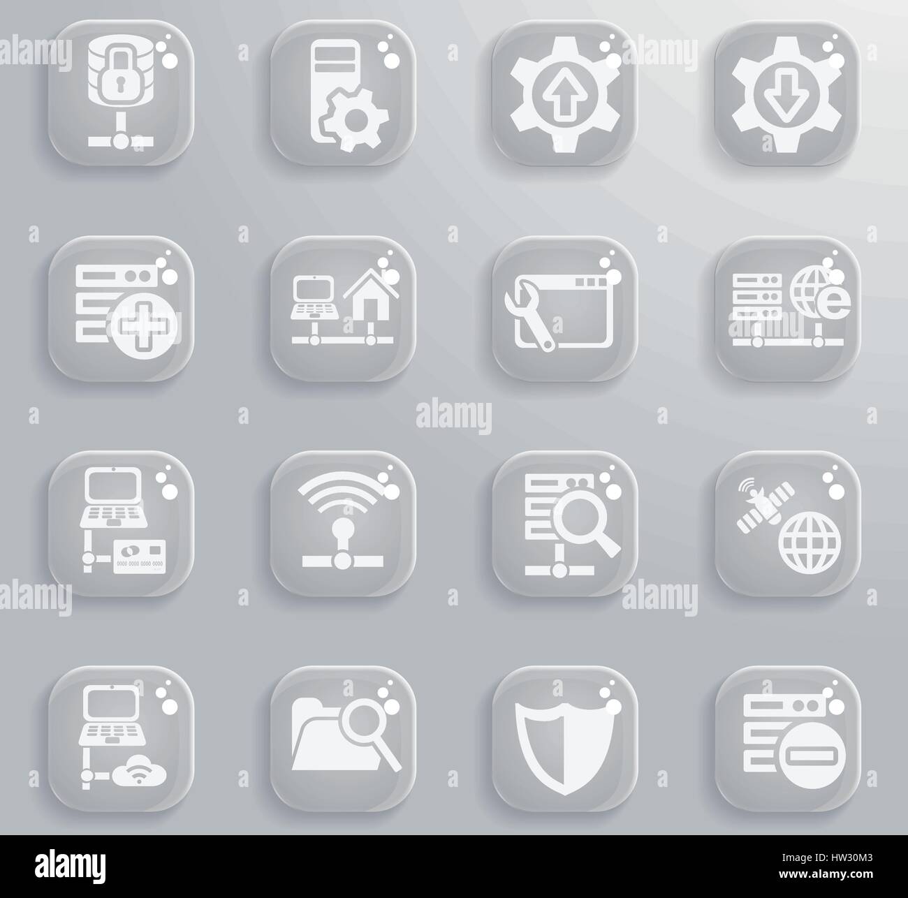server web icons for user interface design Stock Vector Image & Art - Alamy