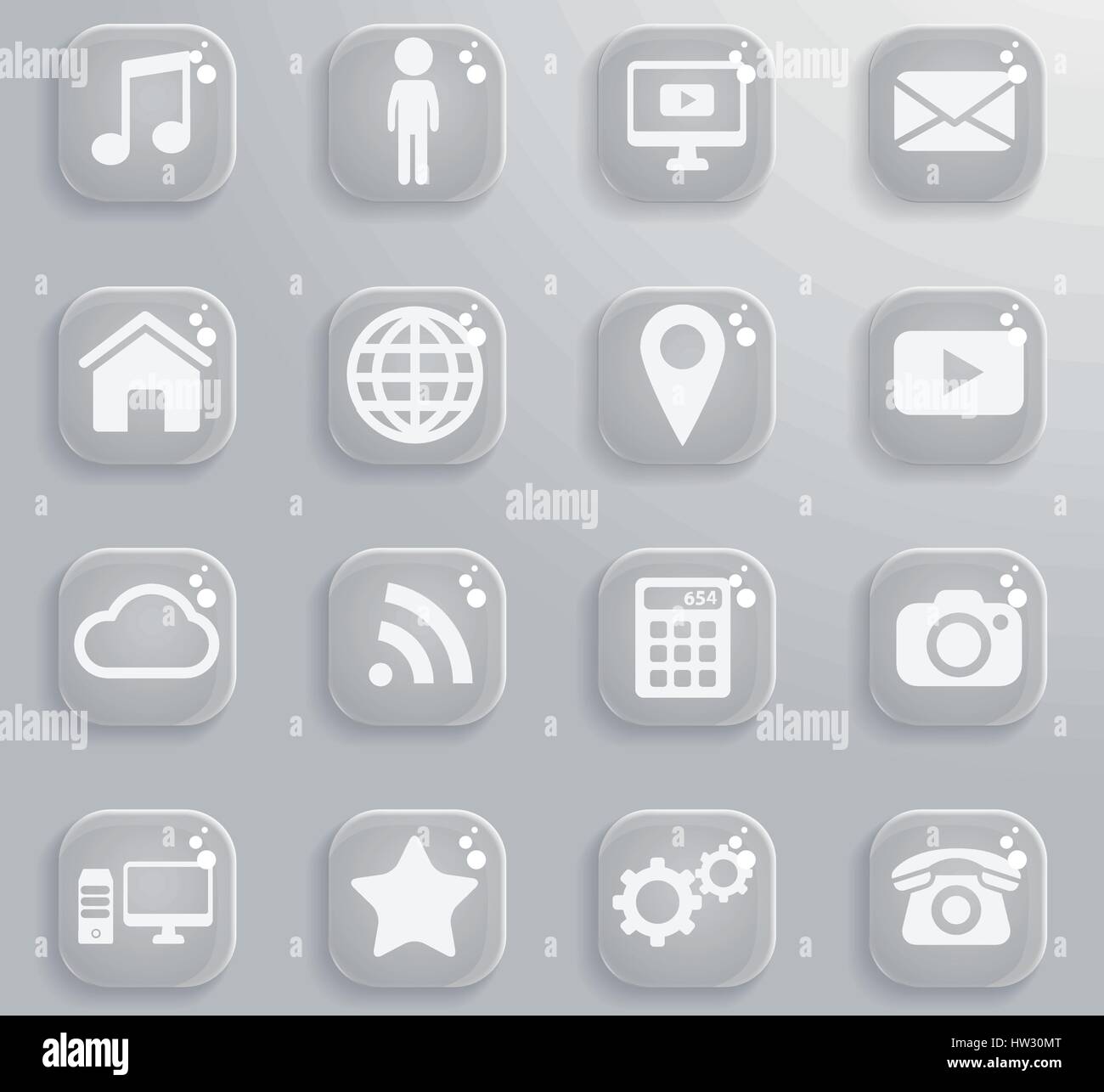 Social media simply symbols for web icons Stock Vector Image & Art - Alamy