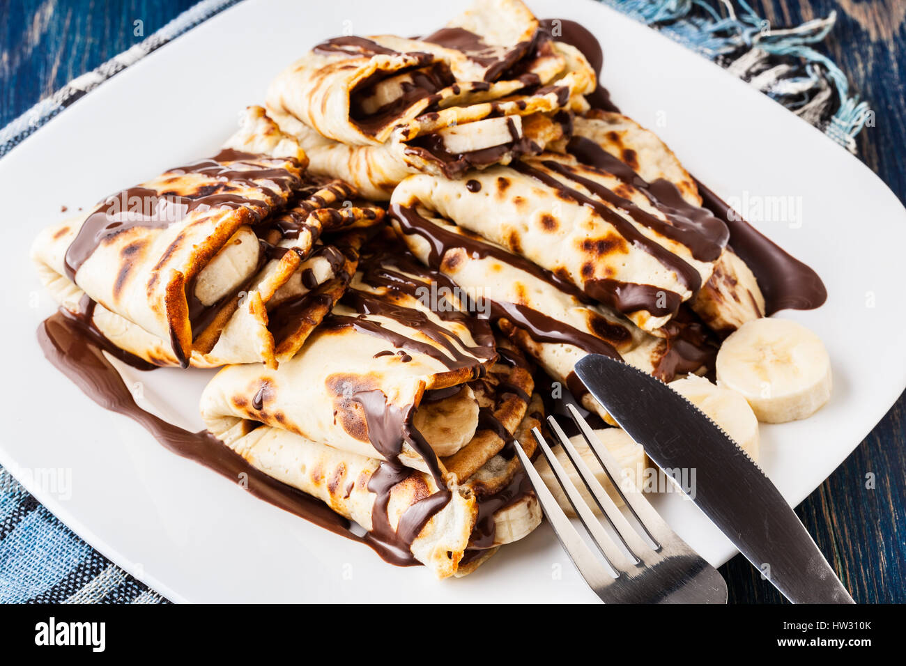 Banana crepes hi-res stock photography and images - Alamy
