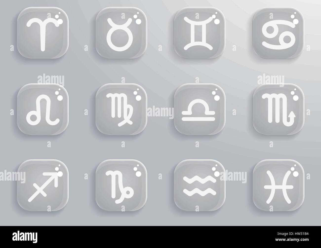 zodiac simply symbols for web and user interface Stock Vector Image ...
