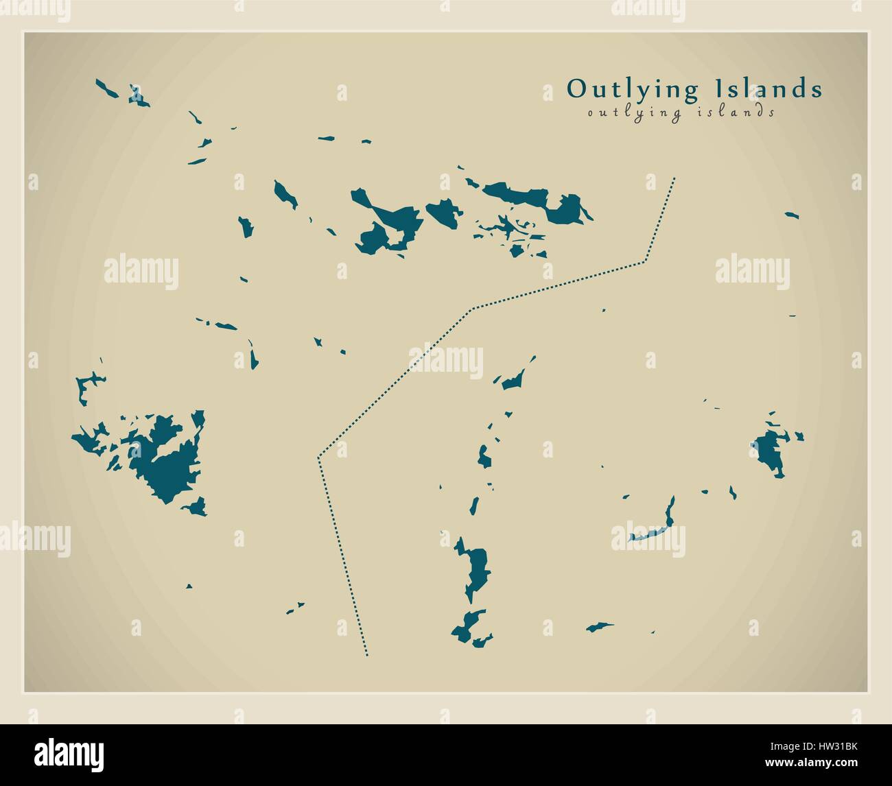 Modern Map - Outlying Islands FK Stock Vector Image & Art - Alamy