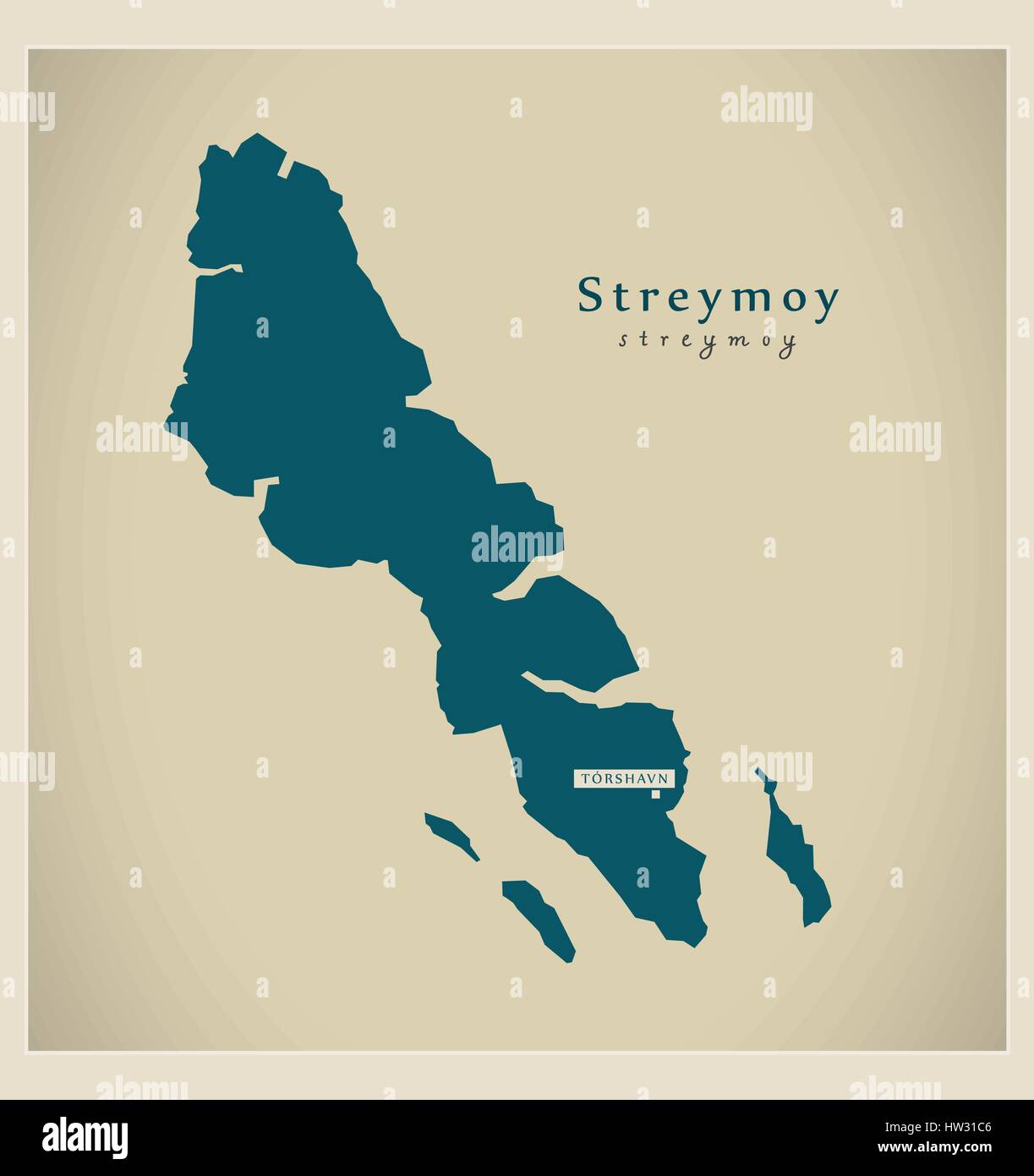 Modern Map - Streymoy FO Stock Vector Image & Art - Alamy