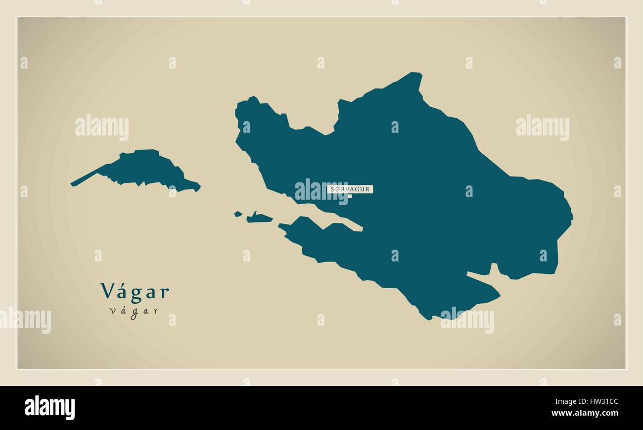 Modern Map - Vagar FO Stock Vector Image & Art - Alamy