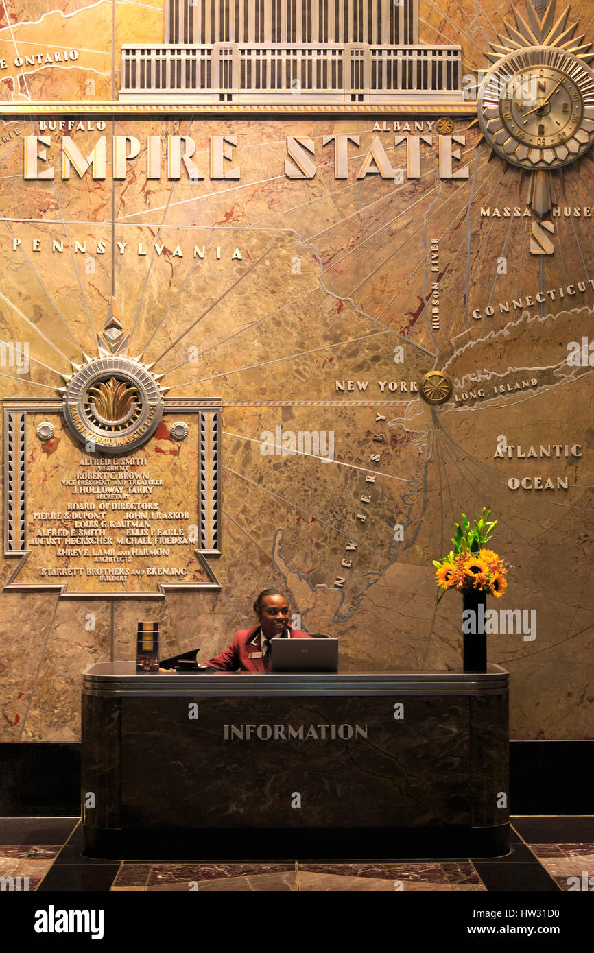 Empire state building interior hi-res stock photography and images - Alamy