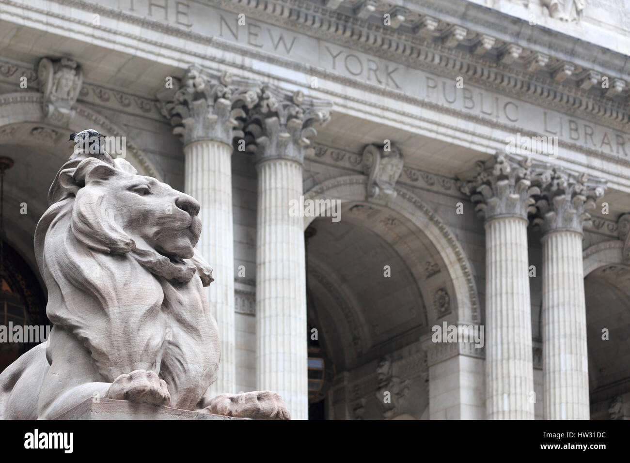 USA, New York, New York City, Manhattan, National Public Library Stock ...