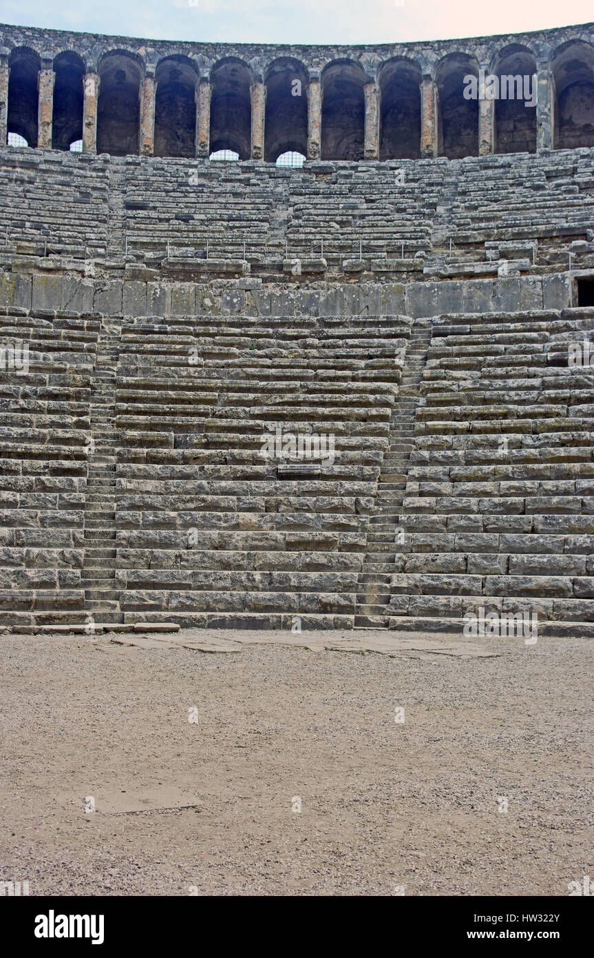 Aspendos, Antalya, Roman Amphitheatre, Seats, Turkey Stock Photo - Alamy