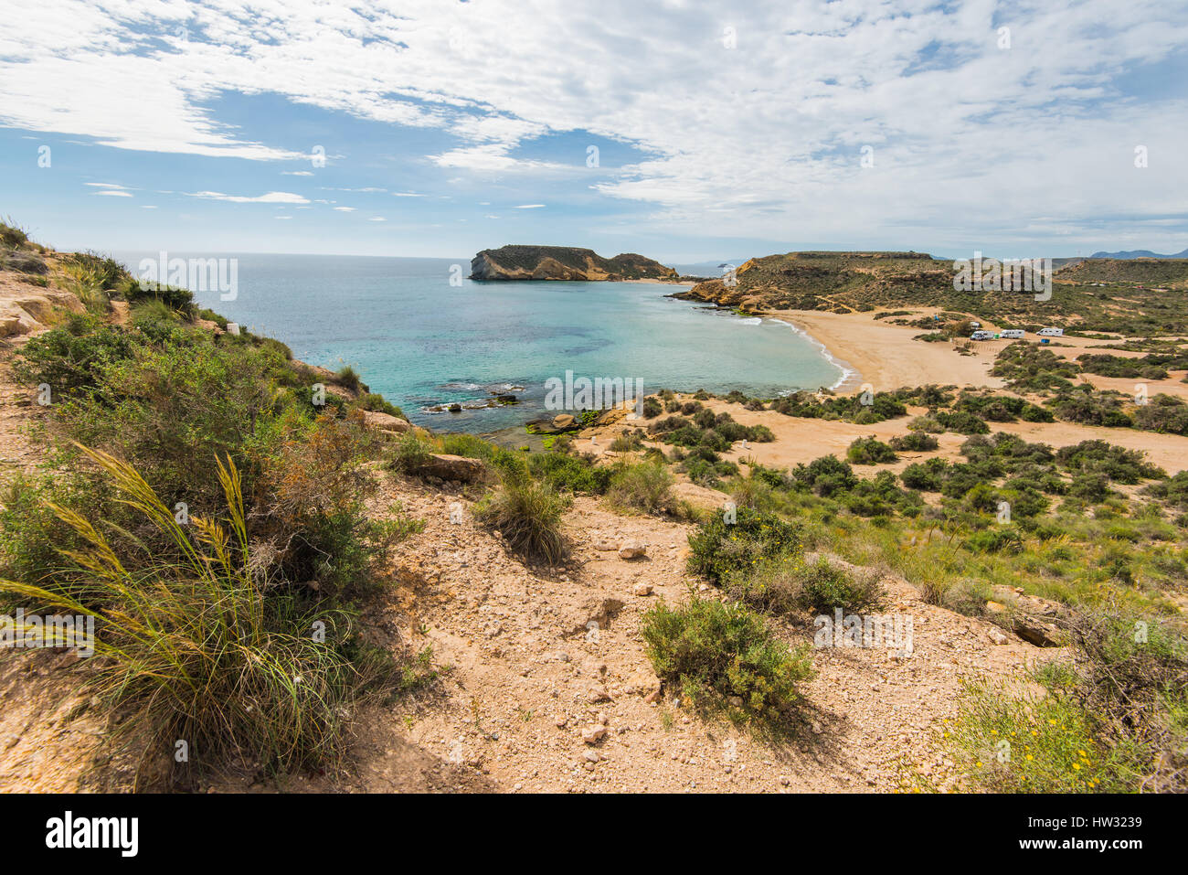 mediterranean beach on spanish costa tropical. natural and wild ...