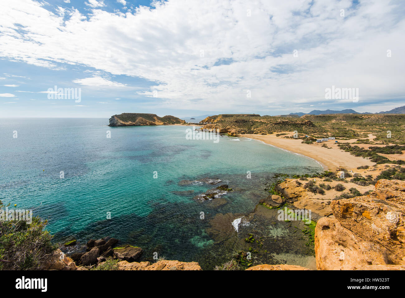 mediterranean beach on spanish costa tropical. natural and wild ...