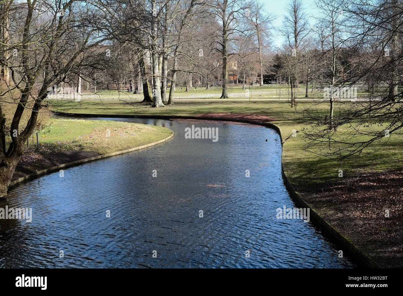 Winter scene at Frederiksberg Gardens, Copenhagen, Denmark Stock Photo ...