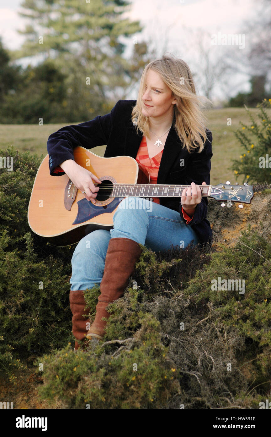 Singer Songwriter in The New Forest, Hampshire, England Stock Photo - Alamy
