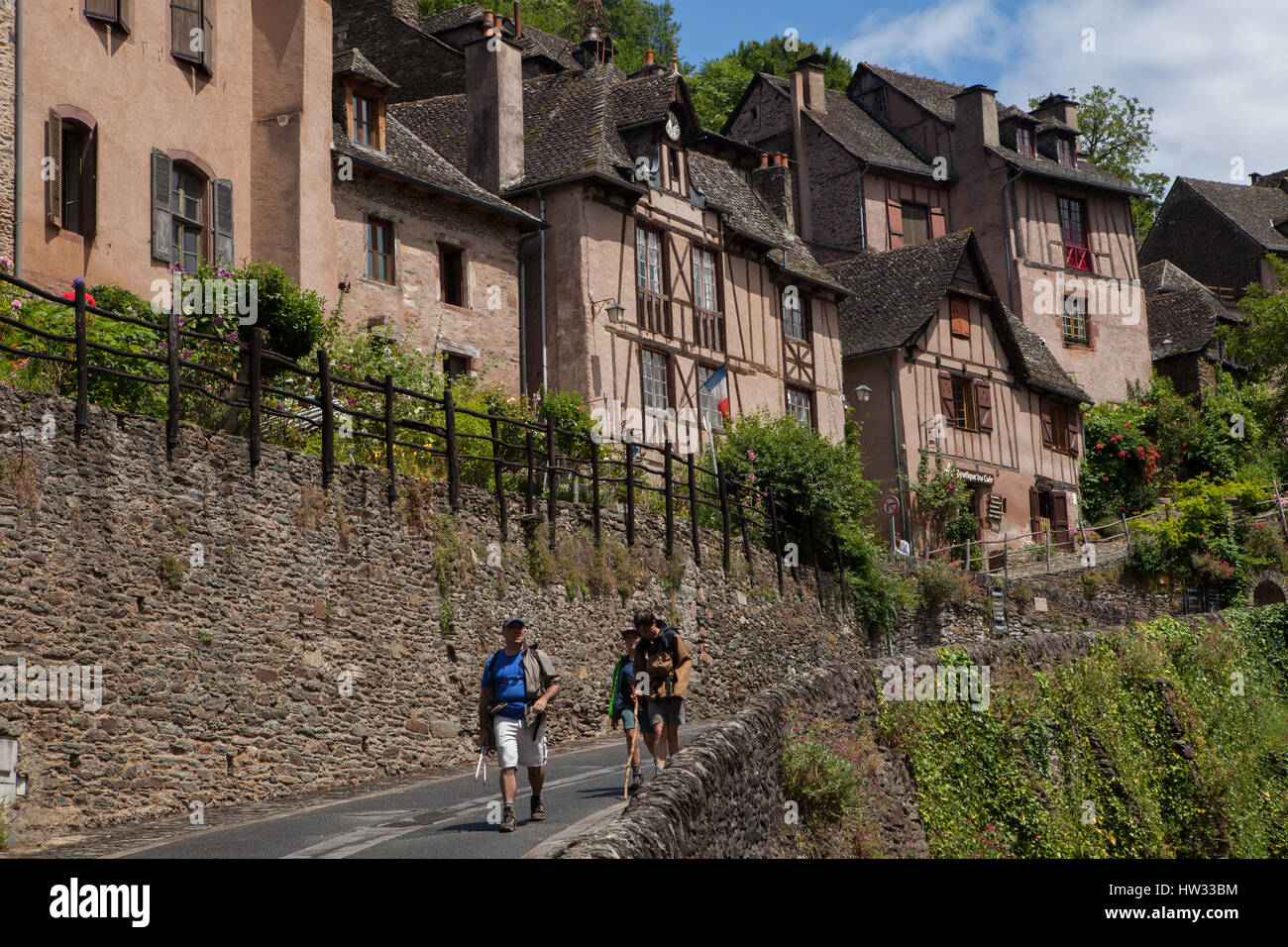 Historic hillside village conques france hi-res stock photography and ...