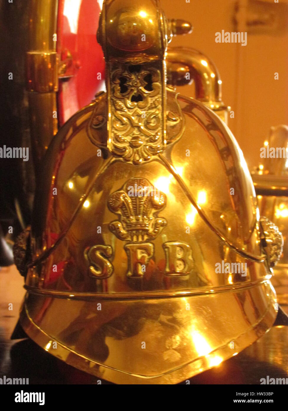 Sandringham House Museum, Norfolk. The Fire Engine on display at the ...