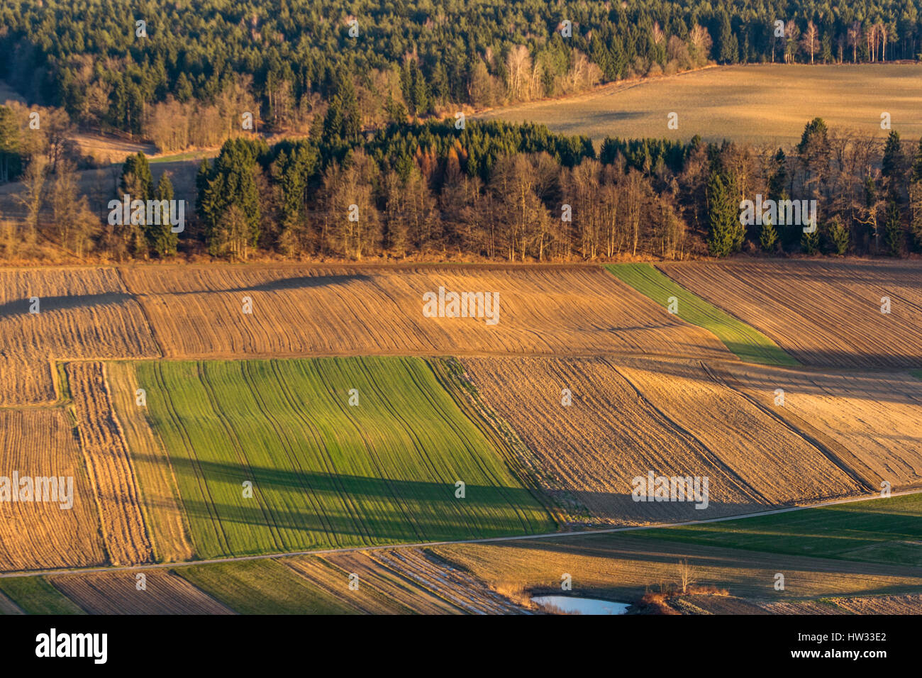 Landscape scenery in cold March morning near Ljubljana Stock Photo - Alamy