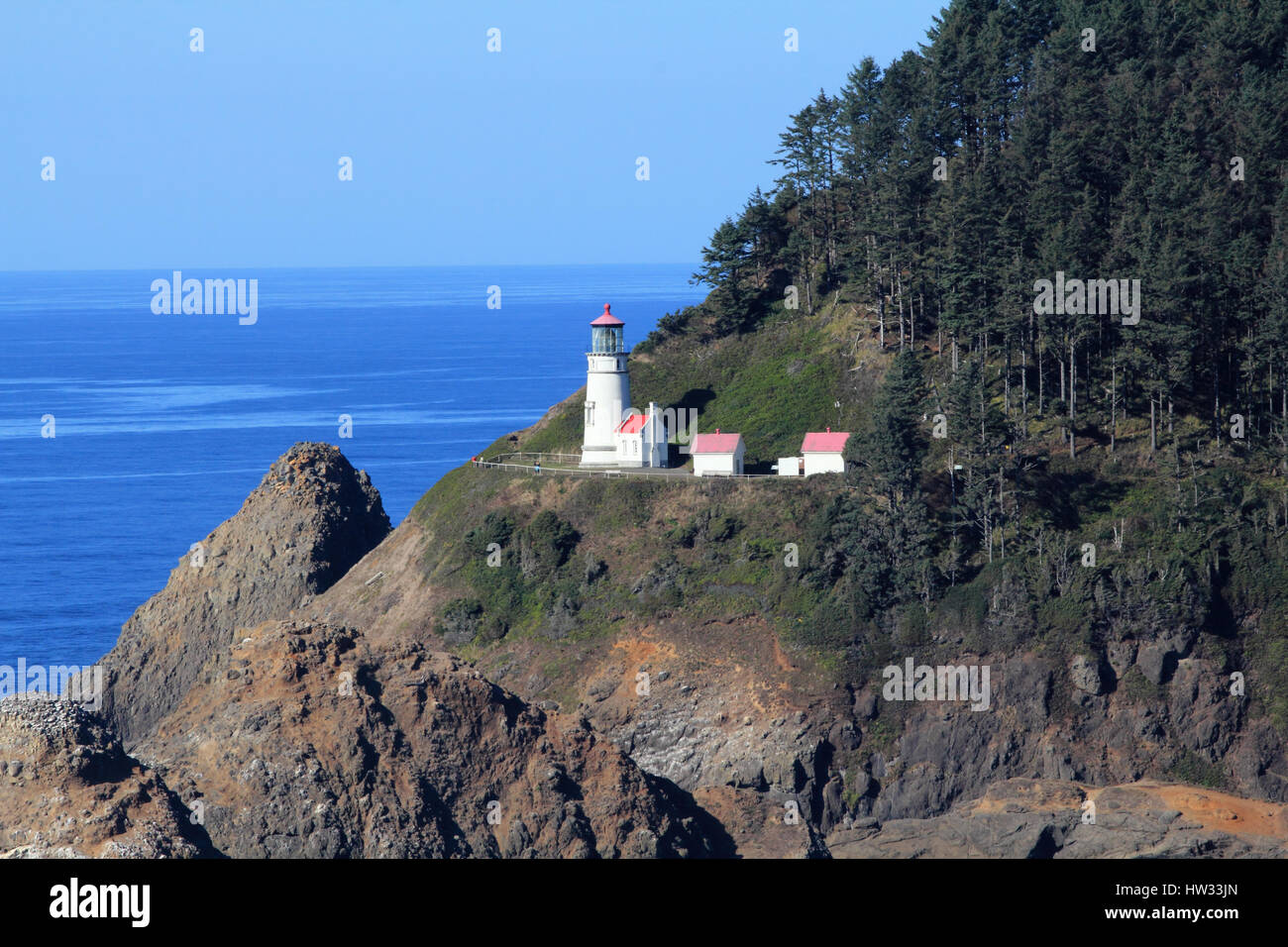 Heceta Head Lighthouse on Oregon Coast Stock Photo - Alamy