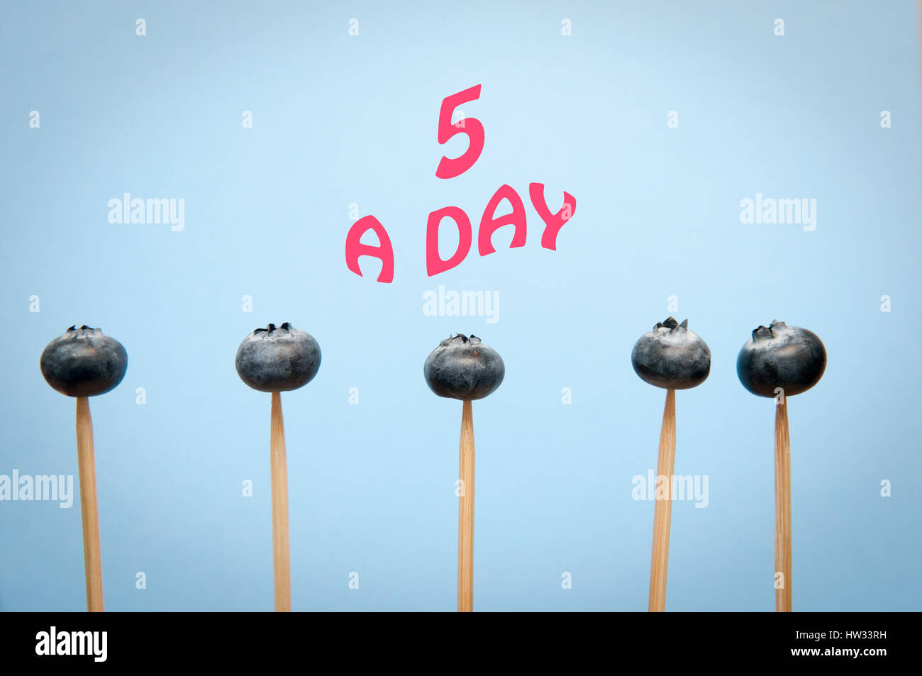 Blueberry isolated on blue, rich in antioxidants Stock Photo - Alamy