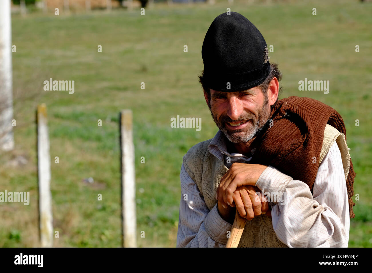 Portrait of a Romanian shepherd in the town of Rupea Stock Photo - Alamy
