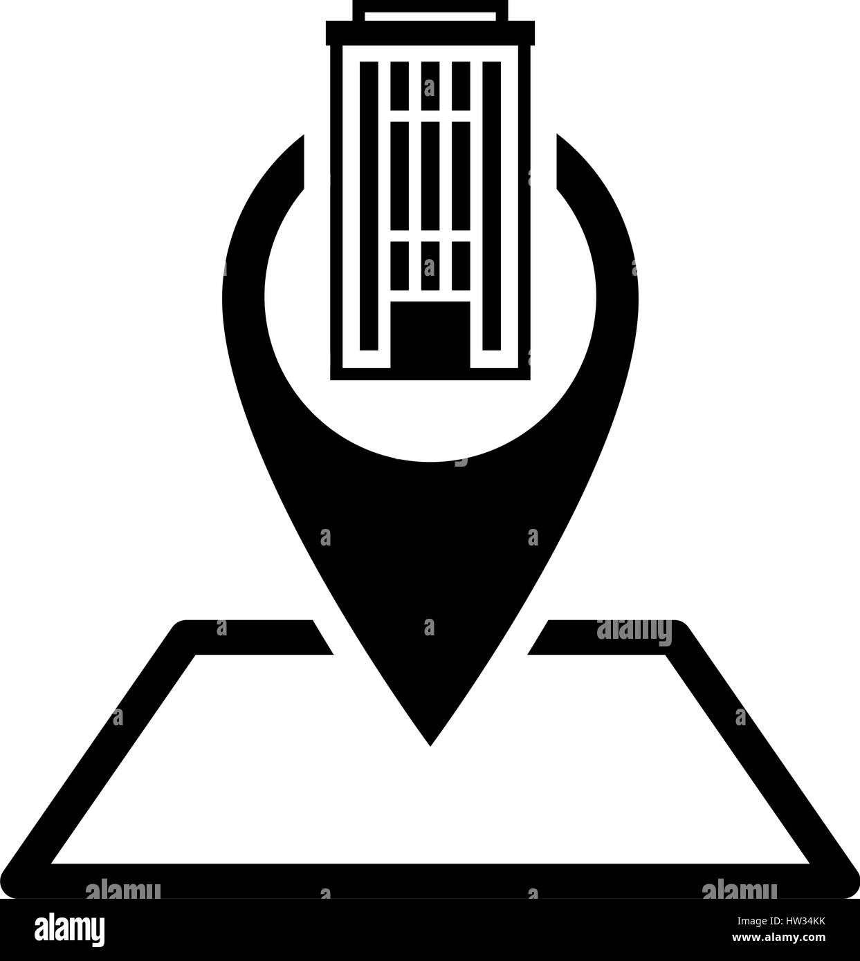 Location Icon. Flat Design Stock Vector Image & Art - Alamy