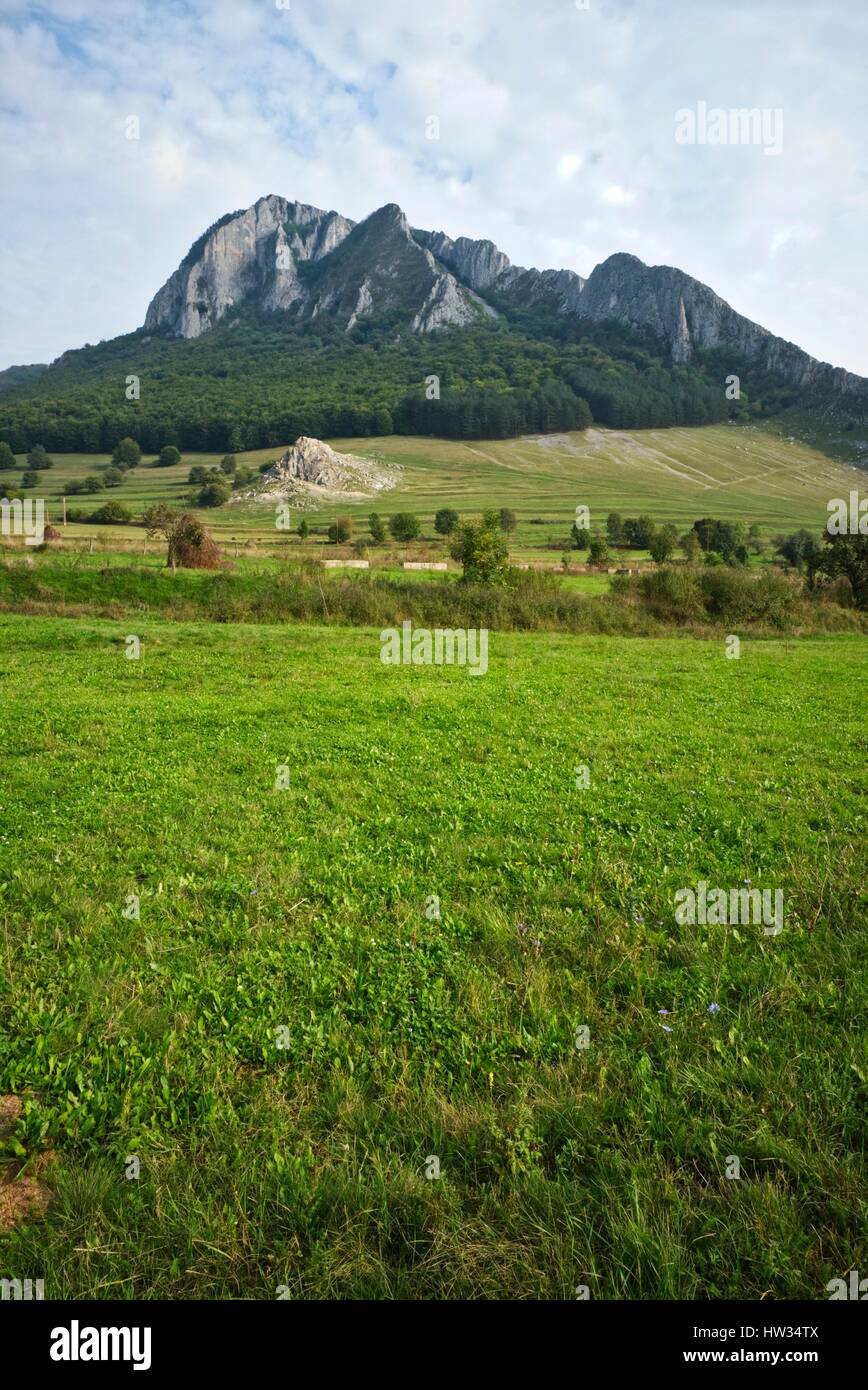 The Rock of Szeklers outside of the village of Rimetea in the Trascau ...