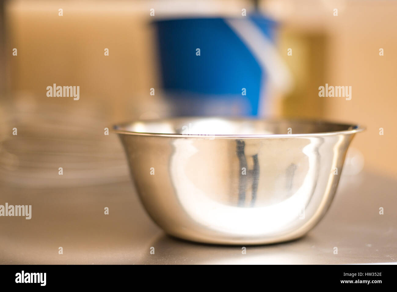 Stainless steel bowls. Kitchen product. Food accessory Stock Photo - Alamy