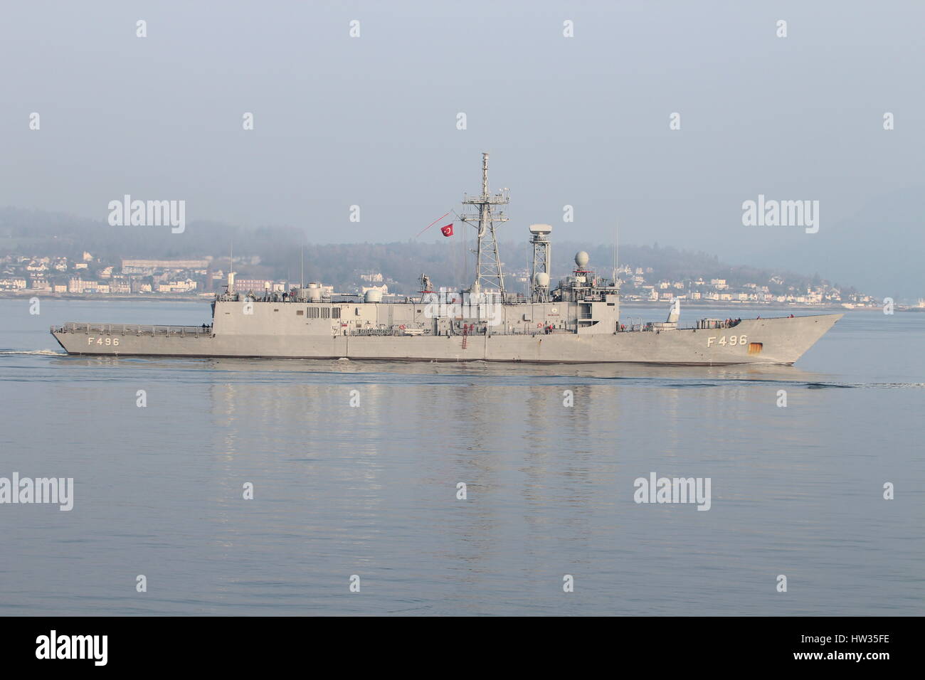 TCG Gokova (F-496), a Gabya-class (Oliver Hazard Perry-class) frigate ...