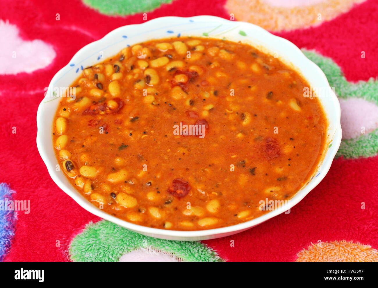 Spicy Lobia Dal dish; popular meal of Indian households Stock Photo - Alamy