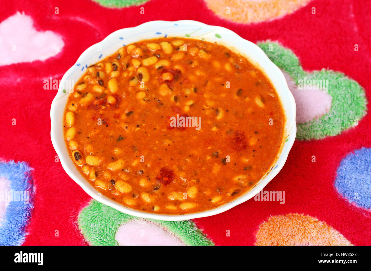 Spicy Lobia Dal dish; popular meal of Indian households Stock Photo - Alamy