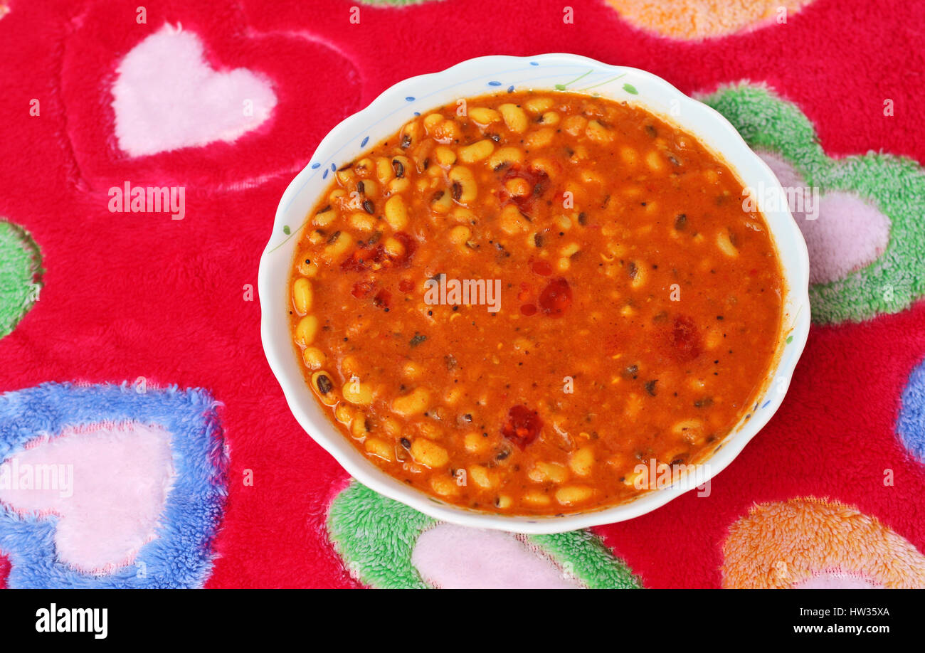 Spicy Lobia Dal dish; popular meal of Indian households Stock Photo - Alamy