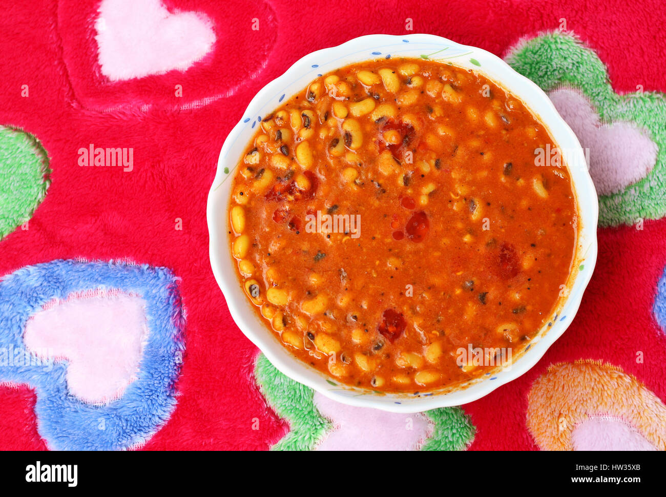 Spicy Lobia Dal dish; popular meal of Indian households Stock Photo - Alamy
