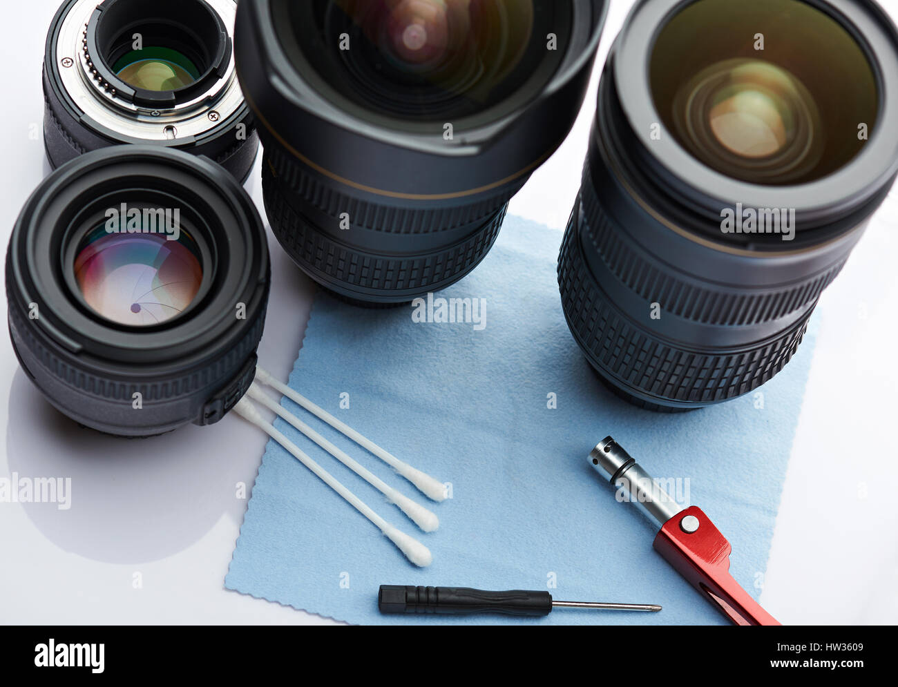 Cleaning professional photography lens service. Tools for cleaning ...